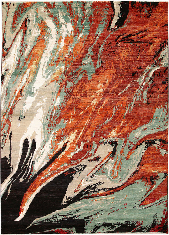 Multi Colored Abstract 6' 2" x 8' 8" - No. 65103 – ALRUG Rug Store